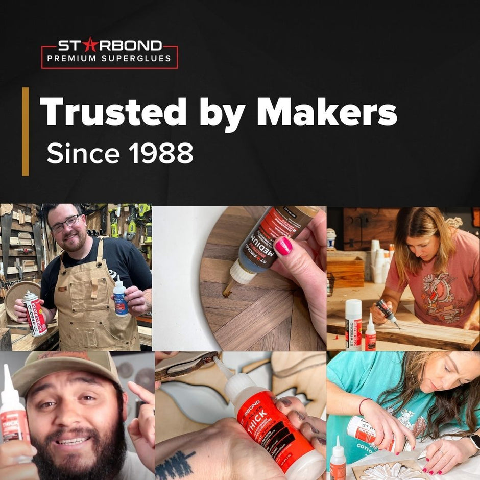 KBL-500 Black Rubber Toughened CA Glue for Woodturning and Hobby – Starbond