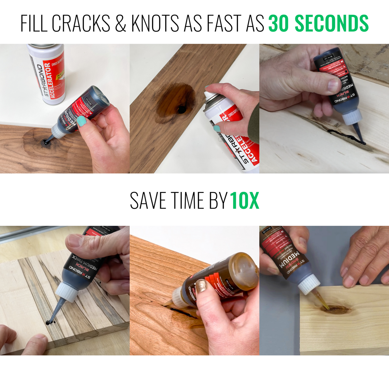 Starbond Knot-Filler System for Wood